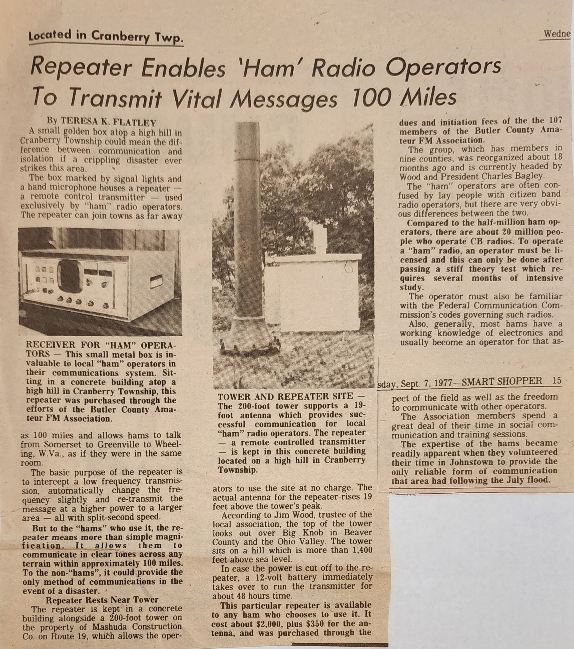 History – Butler County, Pennsylvania Amateur FM Association – Since 1976